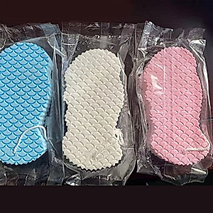 INGVY Dry Brushing Body Brush Exfoliate Soft Sponge Body Scrubber Bath Exfoliating Scrub Sponge Shower Brush Body Cleaner Dead Skin Remover (Color : Pink)