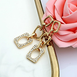 S SUSANN Chunky Collar Choker Necklace Costume Jewelry Sets for Women,Multilayered Square Link Chain Necklace and Earrings Set Perfect for Parties Weddings and Festivals