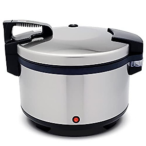 Commercial Electric Rice Warmer - Large Capacity Stainless Steel 60 Cup Rice & Soup Warmer Pot (Not a Rice Cooker) - Non Stick & Forms a Tight Seal to Keep Rice Fluffy for 12 Hours