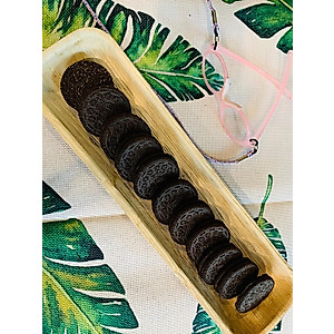 Dtocs Palm Leaf Sushi Tray (10) | 13 x 4 Inch Bamboo Plate Like Disposable Sushi Serving Tray Set, Chicken Wings Serving Tray for Luau, Wedding Parties | Compostable Alternate to Rectangle Paper Plate