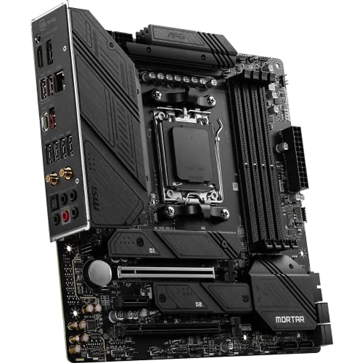 MSI MAG B650M Mortar WiFi Gaming Motherboard (AMD AM5, mATX, DDR5, PCIe 4.0, M.2, SATA 6Gb/s, USB 3.2 Gen 2, HDMI/DP, Wi-Fi 6E, AMD Ryzen 7000 Series Desktop Processors)