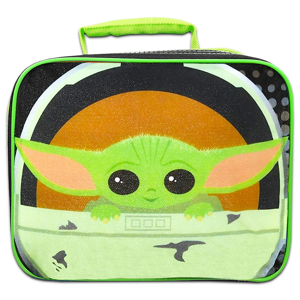 Star Wars Backpack and Lunch Box Set - Bundle with Baby Yoda School Backpack for Boys, Star Wars Lunch Bag, Stickers | Star Wars The Child Backpack