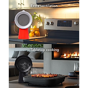 AirHood Portable Range Hood 2 | Corded & Cordless Design (Battery Purchased Separately) | Enhanced Airflow & LED Touch Panel – Perfect for Indoor Cooktops & RV Vents - Midnight Black