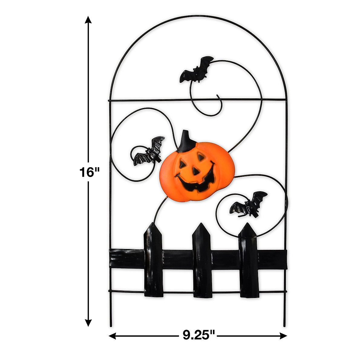 Gift Boutique Decorative Halloween Metal Cemetery Garden Fence 4 Pack Fall Panel Border Edge Picket Gate Fencing Yard Patio Lawn Landscape Gardening Outdoor Decor