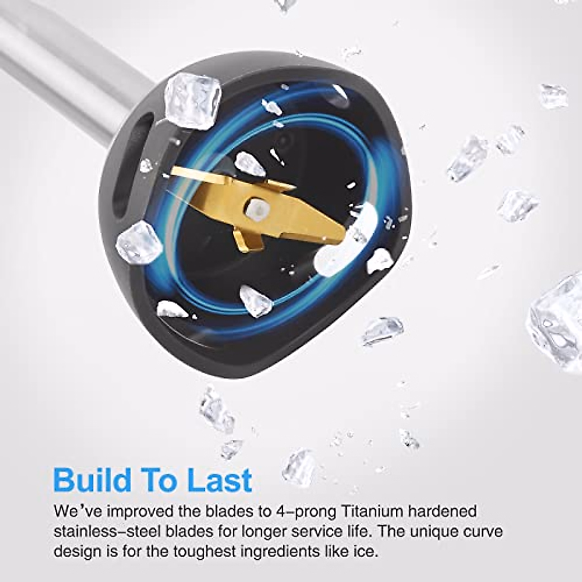 Gavasto Immersion Blender 600 Watts Scratch Resistant Hand Blender,15 Speed and Turbo Mode Hand Mixer, Heavy Duty Copper Motor Stainless Steel Smart Stick for Soup, Smoothie, Puree, Baby Food