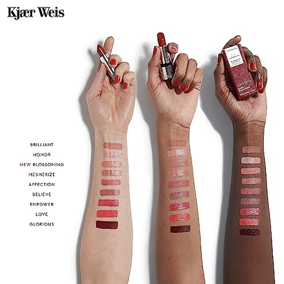 Kjaer Weis Lipstick. Hydrating Nude Lip Color with Soft Satin Finish. Organic, Nourishing Ingredients for Long Lasting Lipstick with Smudge-Proof Wear. Cruelty Free Clean Makeup (Believe Iconic)