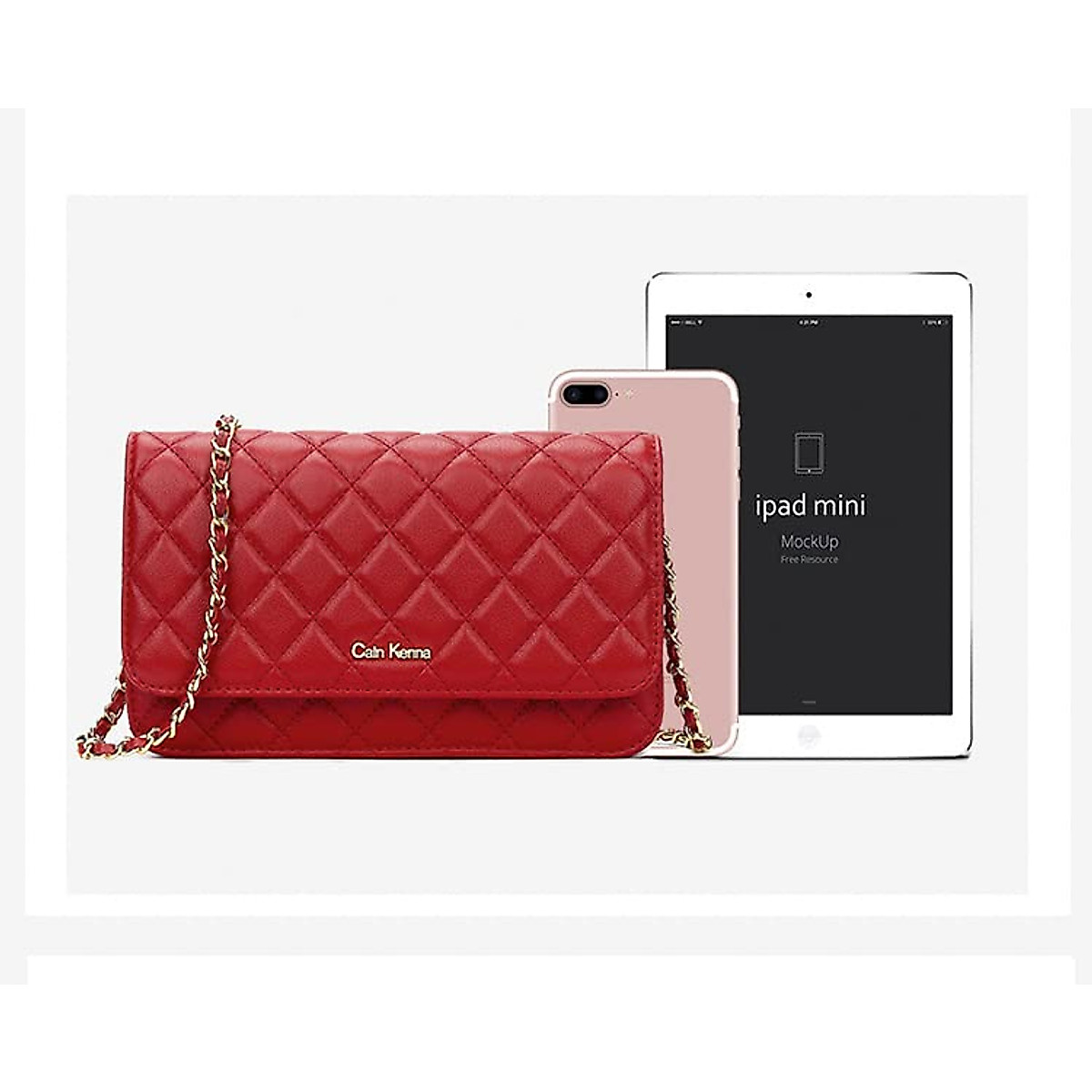 Vintage Leather Shoulder Bag Women's Crossbody Tote - Red