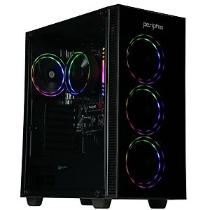 Periphio Terra Prebuilt Gaming PC - AMD Radeon Vega 8 Graphics | Ryzen 7 5700G (4.6GHz Turbo) | 1TB M.2 NVMe SSD | 16GB DDR4 RAM | Windows 10 Gaming Desktop Computer | WiFi + BT