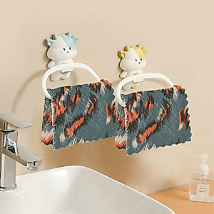 FRODOTGV Leopard Pattern Textile Design Dish Clothes for Washing Dishes Bathroom Fall Tea Towels Kitchen Terry Dish Towels for Kitchen Kitchen Hand Towels Cute