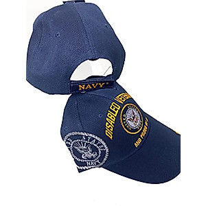 Disabled Navy Veteran Proud of IT Baseball Style Embroidered HAT USA dnv Cap