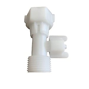 LeonKing Bidet US Plastic T adapter 7/8"(15/16"), 1/4" inch hose attachment side 3 way connector with rubber washer