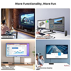 CHUWI Mini PC,8GB RAM 256GB SSD HeroBox Desktop Computer Windows 11, Intel 11th Gen N5100 Quad Core Processor(2.9GHz),Dual WiFi/BT/Gigabit Ethernet/VESA / 4K UHD/USB 3.0/Up to 2TB SSD