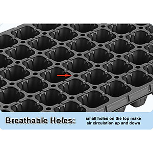 RooTrimmer 200 Cell, 10pcs-Pack Thick Durable Flats Vegetable Fruit Seeds Seedling Plastic Plug Farmer Nursery Trays Roots Propagation