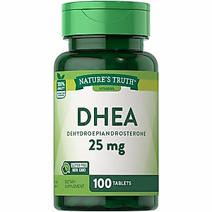 DHEA 25mg Tablets | 100 Count | Vegetarian, Non-GMO & Gluten Free Supplement | by Nature's Truth