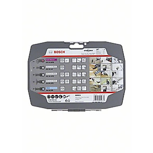 Bosch Professional 6 pcs Starlock Plunge-Cutting Blade Set for Electricians and Drywall (Wood, Metal, Multi Material, Accessories for Multi-Tool)