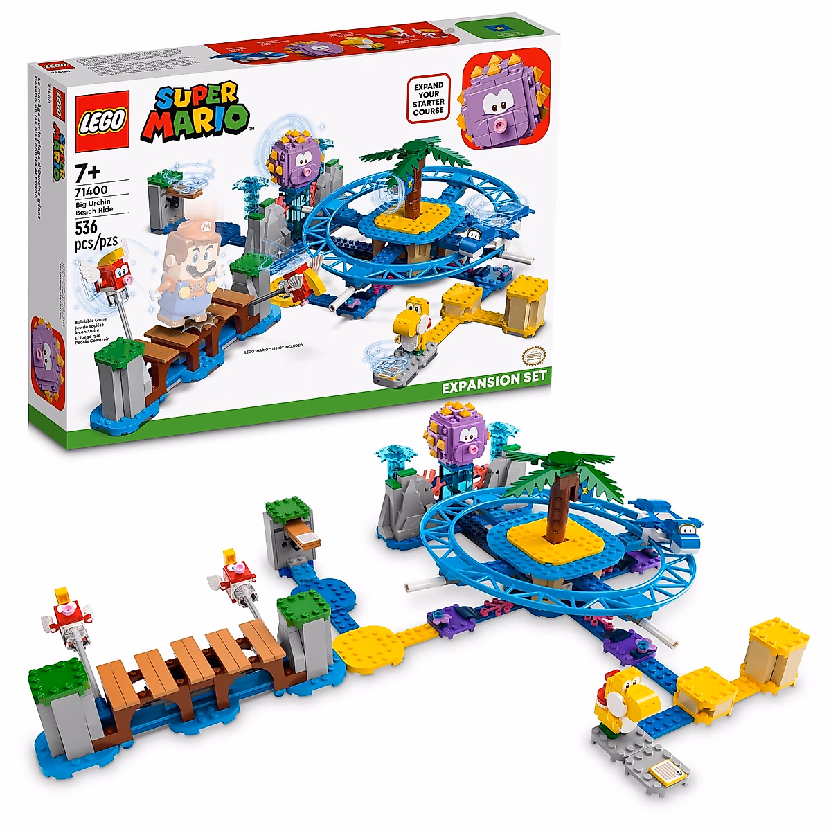 LEGO Super Mario Big Urchin Beach Ride Expansion Set 71400 Building Kit; Collectible Toy for Kids Aged 7 and up (536 Pieces)