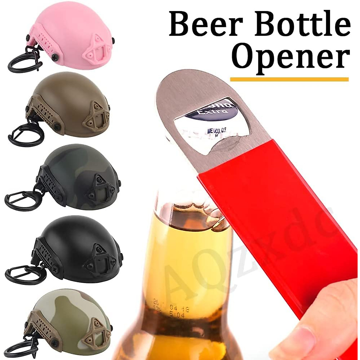 Tactical Fast Helmet Model Mini Portable Bottle Opener, Keychain Jewelry Backpack Ornament Army Fan Gift Army Fan Collection