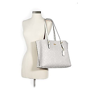 COACH Womens Mollie Tote 25 (IM/Chalk/Glacier White)