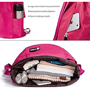 ZOORON 2 Packs Waterproof Drawstring Gym Backpack Bag for Men & Women, Sport Gym Sack Mini Travel Daypack