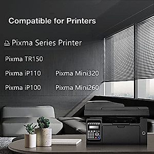 LEMERO Compatible Ink Cartridge Replacement for Canon 35 36 PGI-35 CLI-36 for Pixma IP110 IP100 Mini260 Mini320 Printer (5 Black, 3 Tri-Color, 8 Pack)