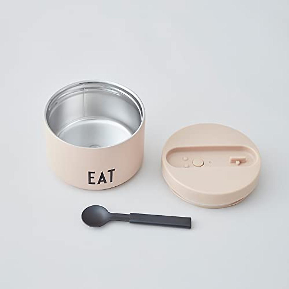 Design Letters Insulated Food Jar with Spoon | Food Container Leak-Proof Lid Lunch Box| Stainless Steel Lunch Thermos|To Go Lunch Storage for Hot/Cold Food, Liquid BPA-free Yogurt Container for Office
