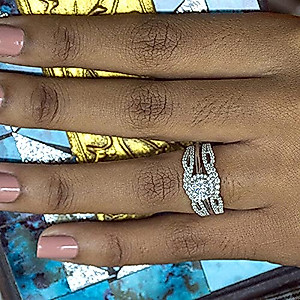 TwoBirch 0.57 Ct. Double Infinity Wedding Ring Guard Enhancer in Sterling Silver (CZ or MOISSANITE) (Moissanite, 5)