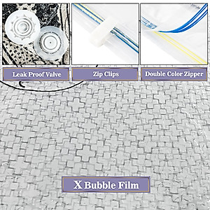 Vacuum Storage Bags, 6 Jumbo Space Saver Vacuum Seal Sealer Bags with Pump for Clothes, Comforters, Blankets (6J)