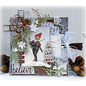 Sizzix Thinlits Die Set 661597, Holiday Greens, Mini by Tim Holtz, 11 Pack, One Size, Multi Color