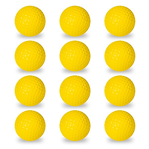 Franklin Sports Foam Practice Golf Balls - Indoor + Outdoor Training Golf Balls - Best for Chipping + Putting Practice - Official Size Golf Balls - 12 Pack