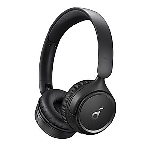 Soundcore H30i Wireless On-Ear Headphones, Foldable Design, Pure Bass, 70H Playtime, Bluetooth 5.3, Lightweight and Comfortable, App Connectivity, Multipoint Connection (Black) (Renewed)