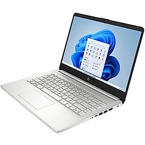 HP Newest 14" Laptop, Intel Core i5-1135G7, 8GB RAM, 256GB SSD, Natural Silver, Windows 11 Home - RAYDES