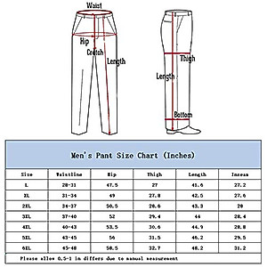 Banana Bucket Men's Full Elastic Waist Loose Fit Lightweight Workwear Pull On Cargo Pants