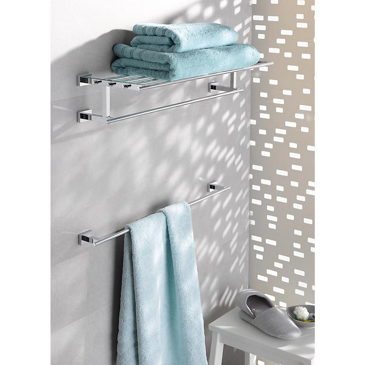 Grohe 40509001 Essentials Cube 24 In. Towel-Rail, StarLight Chrome