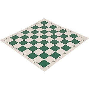 U.S. Chess Quiver Chess Set- Triple Weighted- Green- 21" x 6" Quiver Chess Bag, Regulation Vinyl Chess Board, Traditional Staunton Pattern, 3.75" King, Additional Queens, 2.25" Squares