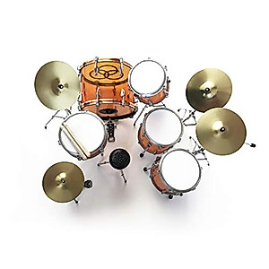 FanMerch Drum Kit Led Zeppelin, John Bonham, Tribute Vistalite Transparent Amber Mini Drum Set Replica Collectible