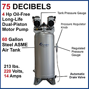 California Air Tools CAT-60040CAD Ultra Quiet 60 Gal Compressor