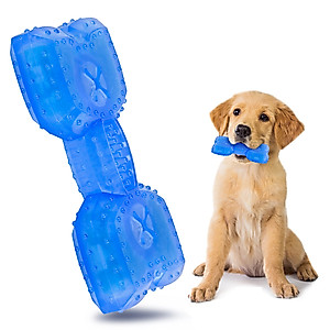 NWK Pet Teether Cooling Chew Toy for Dogs Teething Toy for Puppies, Fit with Treats for More Fun (Chewing Bone)