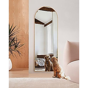 NARCISSUS Full Length Mirror Arched,64"x21",Dressing Mirror,Full Body Mirror Gold
