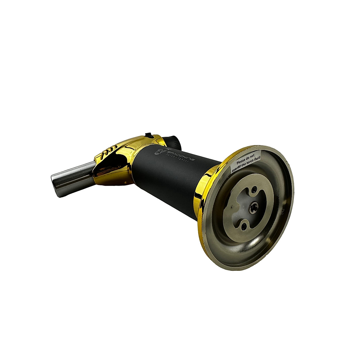 Space King Chrome Finish Wind-Proof Torch Lighter - Adjustable Flame - Child-Lock - Perfect for Camping, Kitchen, Backyard, Travel, Beach, BBQ, Mountain, Outdoors, Travel, Garage, and More. (Gold)