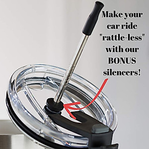 Stainless Steel Reusable Straws Plus 100% Silicone Straw Tips