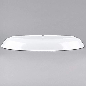 G.E.T. ML-256-W White 10.4 qt., 30" x 11.75" Deep Oval Platter, Break Resistant Dishwasher Safe Melamine Plastic, Siciliano Collection