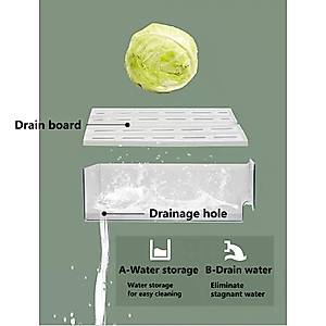 Diskary Fridge Organizer, Stackable Refrigerator Organizer Bins, Reusable Food Storage Containers, Fridge Drawer Organizer in Home Kitchen, Barbecue Shop, Restaurant, BPA-Free (2 Drawers, Large)