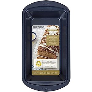 Wilton Non-Stick Diamond-Infused Navy Blue Loaf Baking Pan, 9 x 5-inch