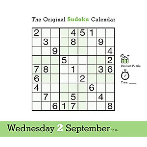 The Original Sudoku Page-A-Day Calendar 2020