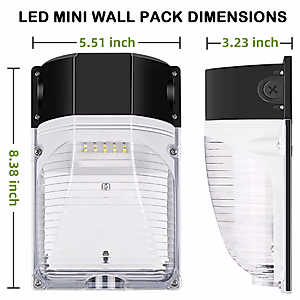 Hykolity Update 30W LED Wall Pack Light with Photocell, 3450LM 5000K Daylight Dusk to Dawn 120V LED Outdoor Wall Mount Light, 150-250W MH/HPS Replacement, Waterproof Security Lighting-4 Pack