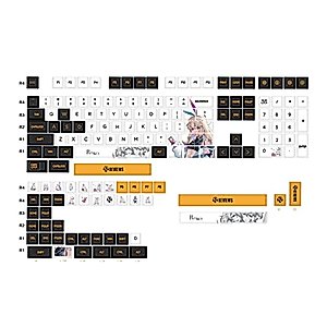 HiFiGo Mechkeys x Z Review Rinko Touch Cherry Profile Keycaps Set, 156 Key Caps Compatible with 60%, 65%, TKL, 75%, 96%, and Full-Size Keyboards (Rinko Touch)
