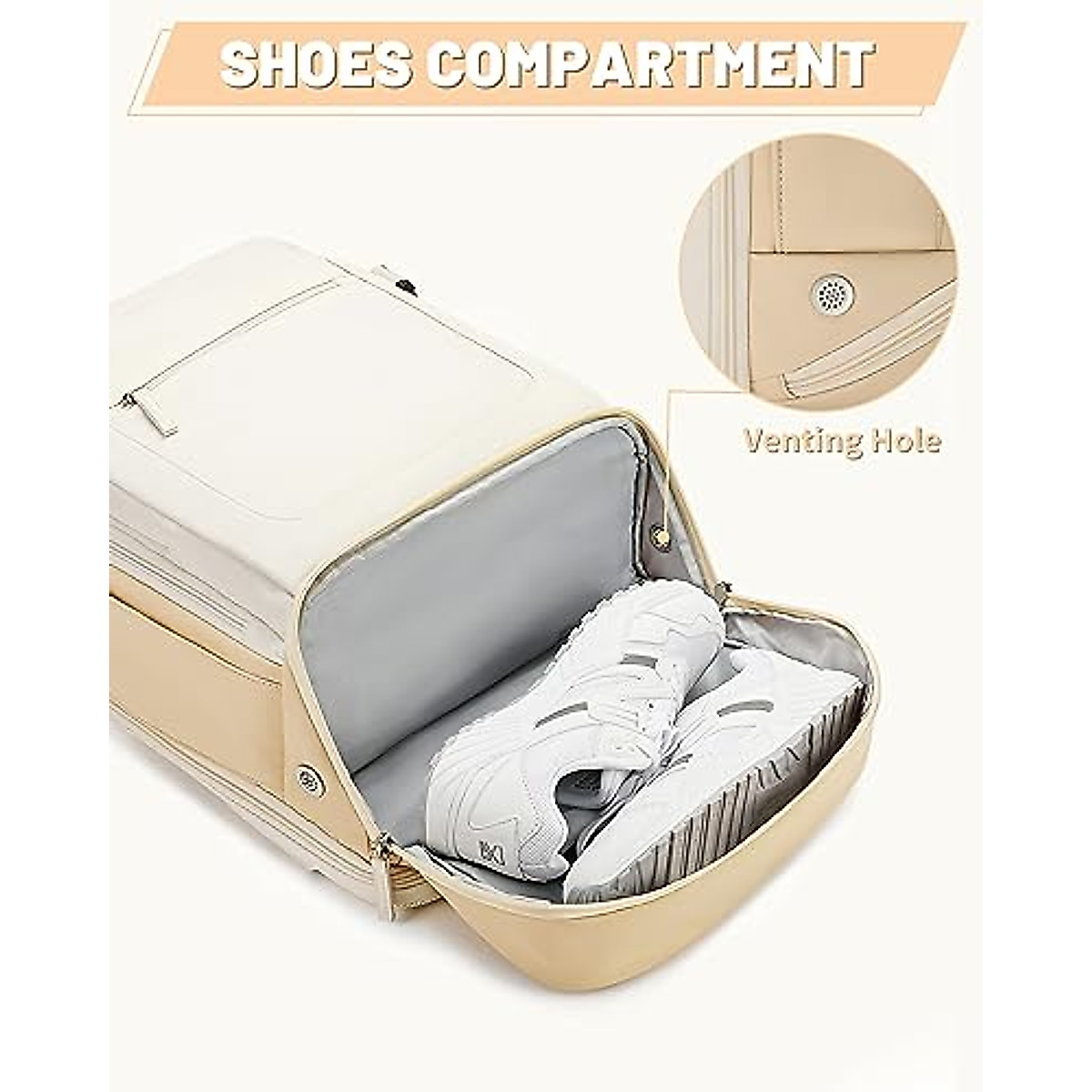 ZOMFELT Travel Backpack for Women, Flight Approved Carry on Backpack with Shoes Compartment & Wet Pocket, Water Resistant 17inch Laptop Bag with USB Charging Port for College Weekender Hiking Trip