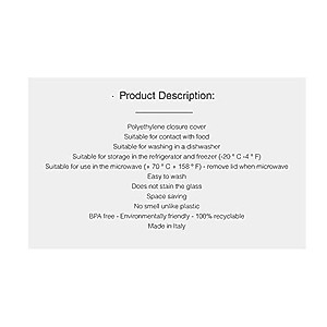 Bormioli Rocco Frigoverre Set of 5 Glass Food Storage Container Transparent 388840-SK5 Transparent