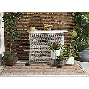 Momeni Hampton Transitional Indoor/Outdoor Area Rug, Natural, 4'1" X 6'