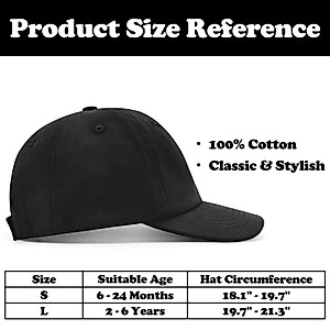 Sarfel Baby Boy Hats Baby Hats 12-18 Months Toddler Boy Hat Infant Baseball Cap Baby Baseball Cap Baby Cap Baby Snapback Hat Black